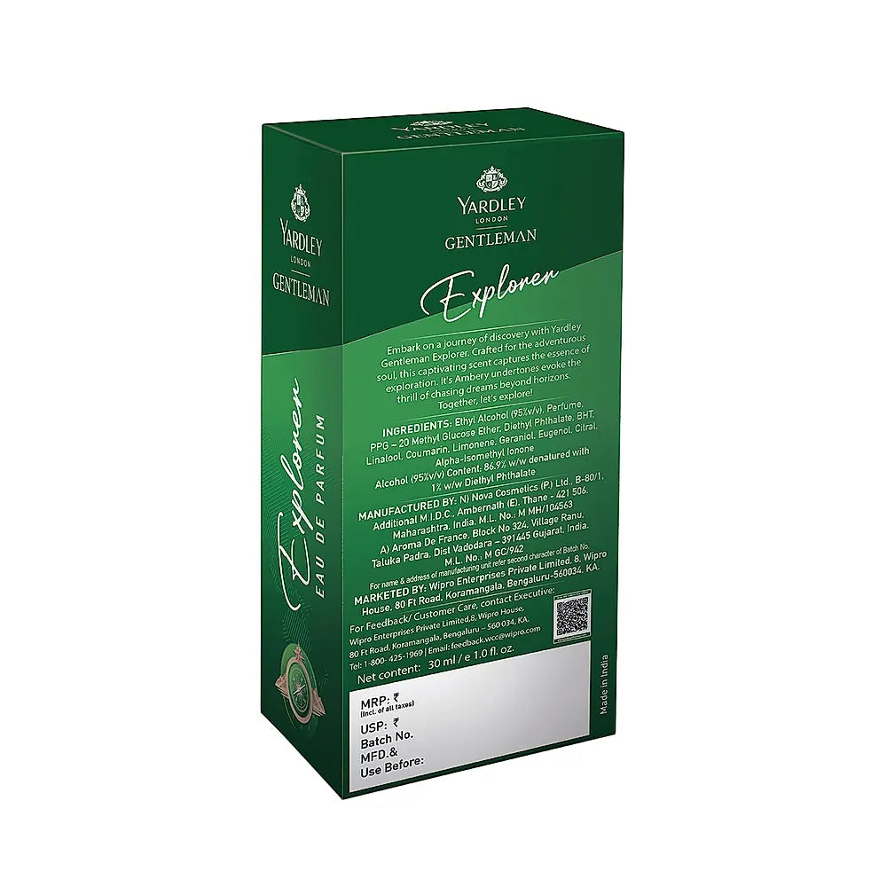 Gentleman Explorer EDP 30 ml – Yardley London India